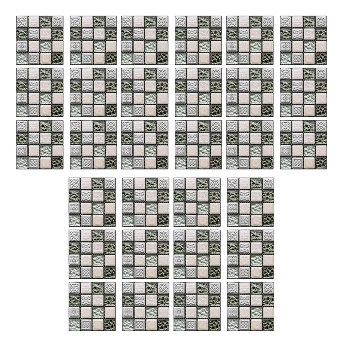 30 PCS Peel and Stick Self Adhesive Bathroom Wall Tiles 15x15cm Peel ...