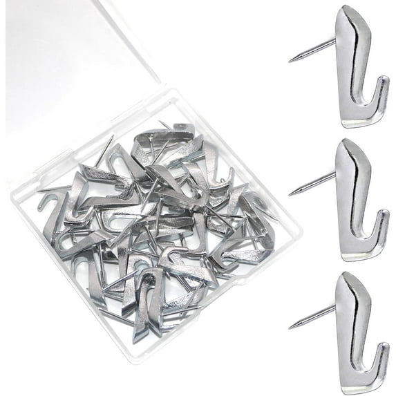 30 PCS Picture Hanging Nails Thumb Tacks for Wall Hangings, Heavy Duty ...
