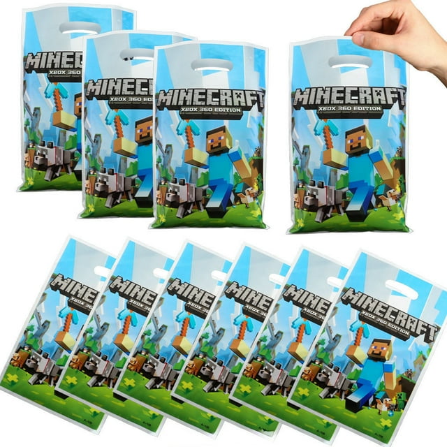 30 PCS Pixel Mining Gift Bag Pixel Style Gamer Party Supplies Bag ...