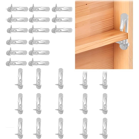 30 PCS Plastic Locking Shelf Support Pins, 15 PCS 5mm Self-Locking ...