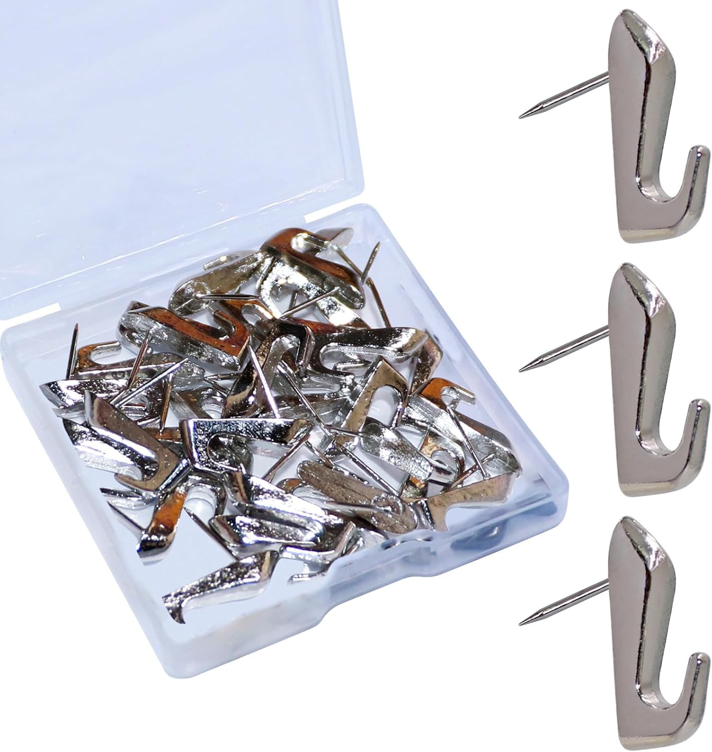 30 PCS Push Pin Picture Hooks, Push Pin Hangers, Decorative Push Pins ...