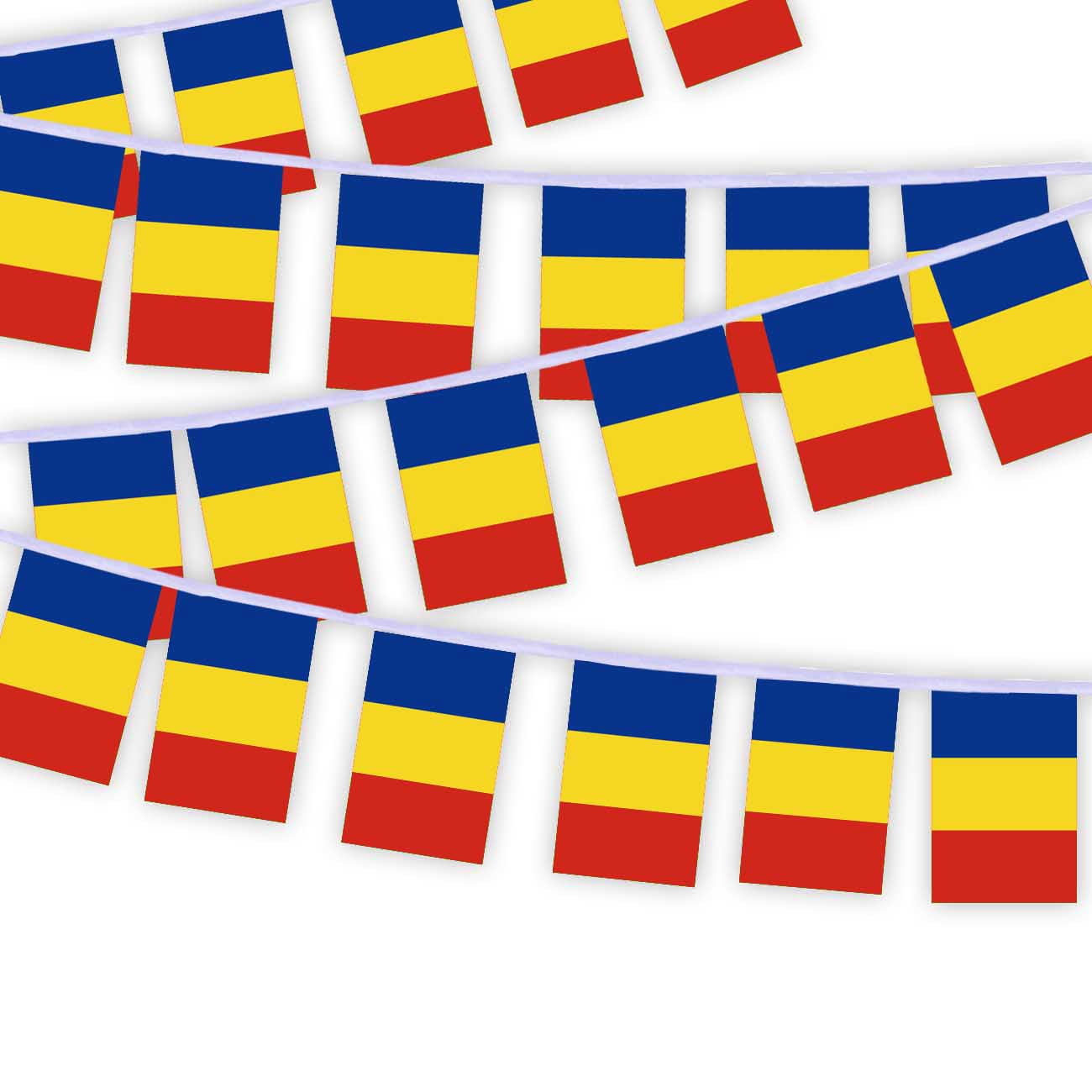 30 PCS Romania Flag String,32 FT romanian Bunting,Decoration Banner for ...