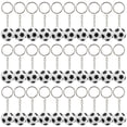 30 Pcs Soccer Ball Keychains - Soft Rubber Mini Football Key Rings with ...