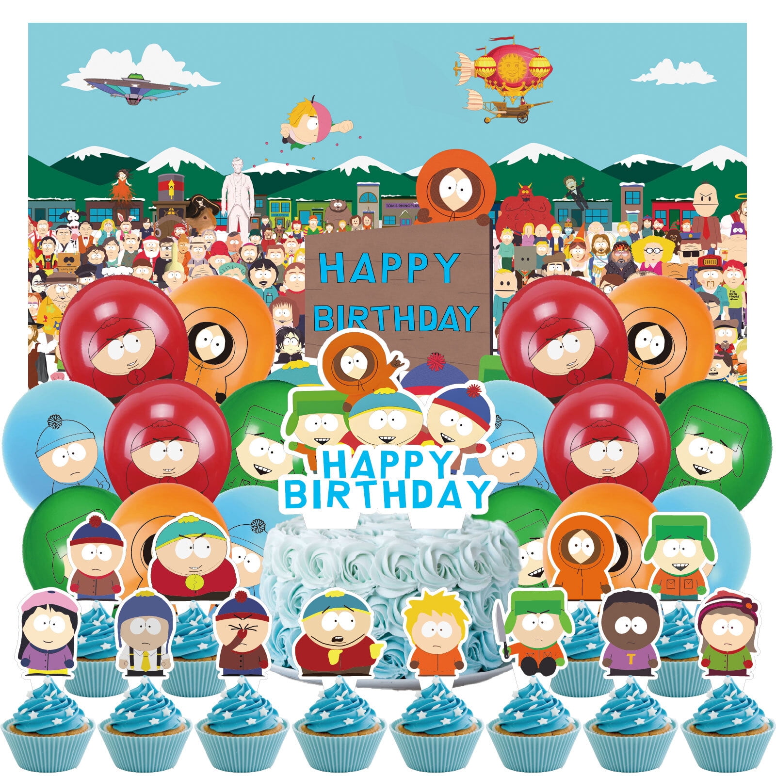 30 PCS For South Park Theme Birthday Party Supplies Party Favor Set ...