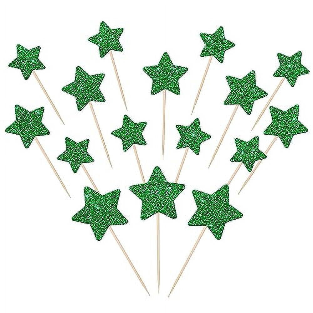 30 PCS Star Cupcake Toppers Glitter Assembled Twinkle Star Cupcake ...