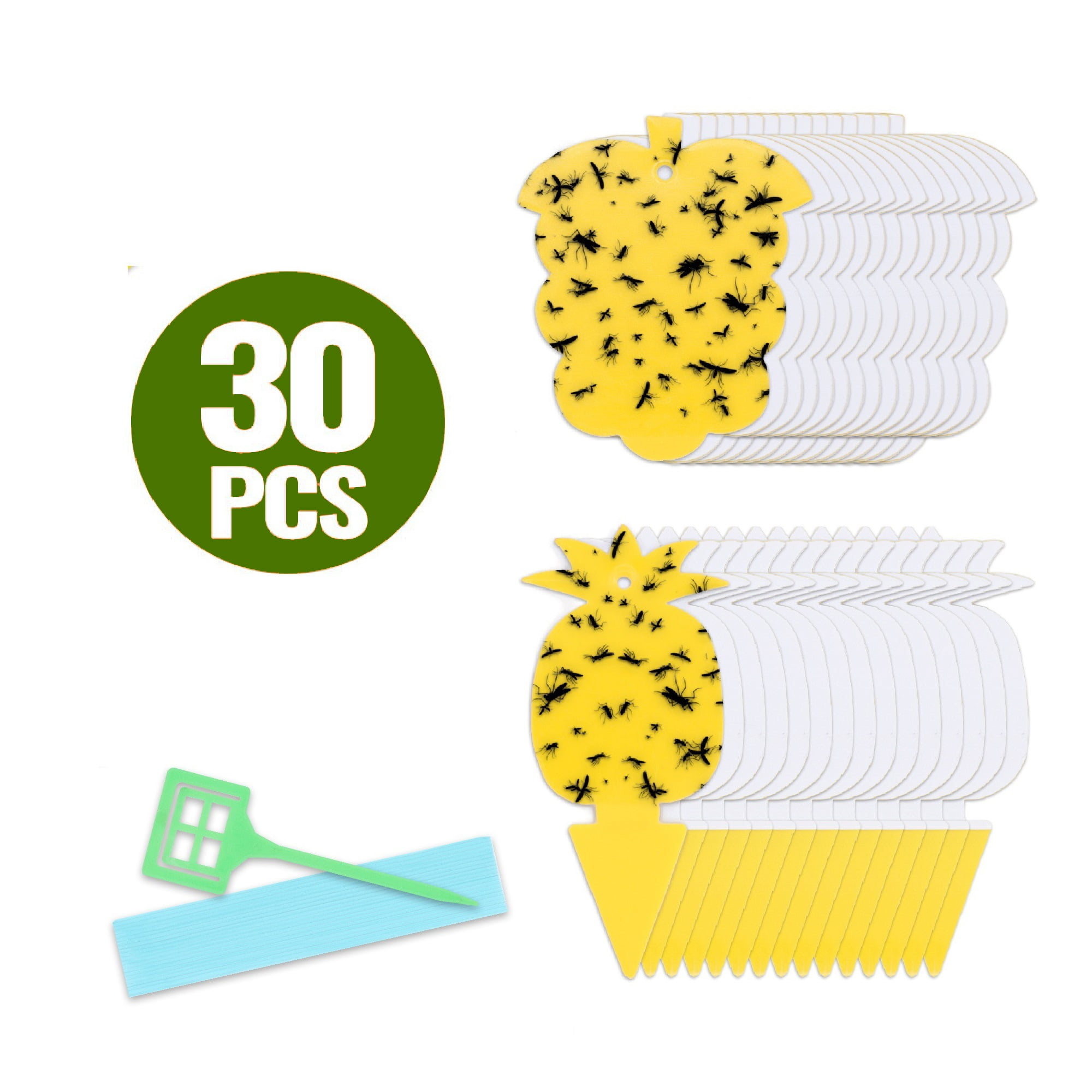 30 PCS Sticky Traps for Fungus Gnats (Plants), Yellow Double Side Fruit ...