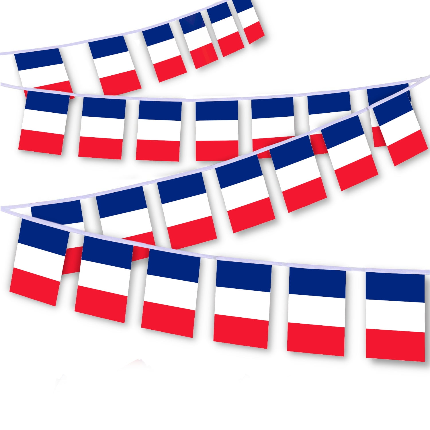 30 PCS france Flag String,32 FT French Bunting,Decoration Banner for ...