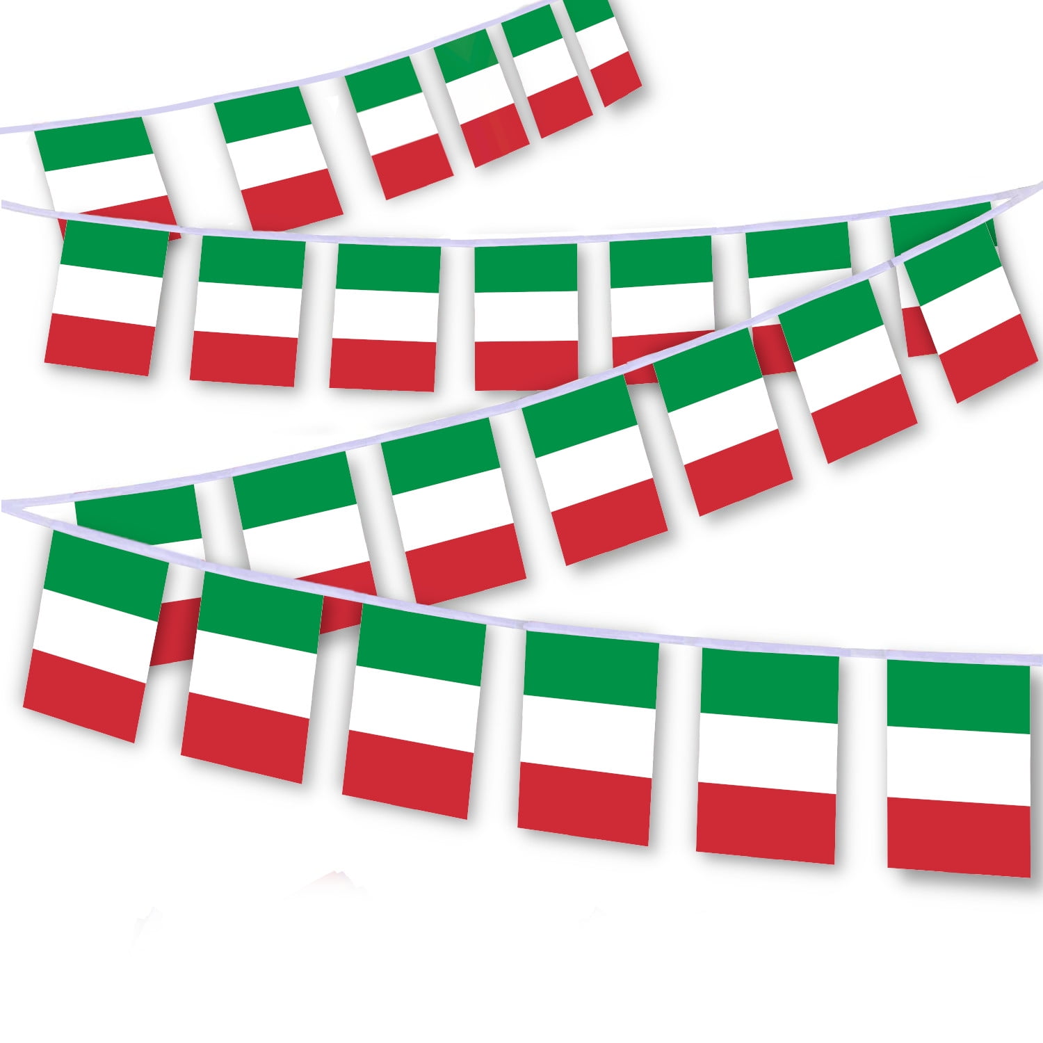30 PCS italy Flag String,32 FT Italian Bunting,Decoration Banner for ...