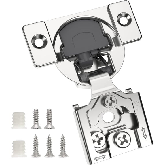 30 Pack 1/2" Overlay 3D Soft Close Concealed Hinge for Face Frame Door ...