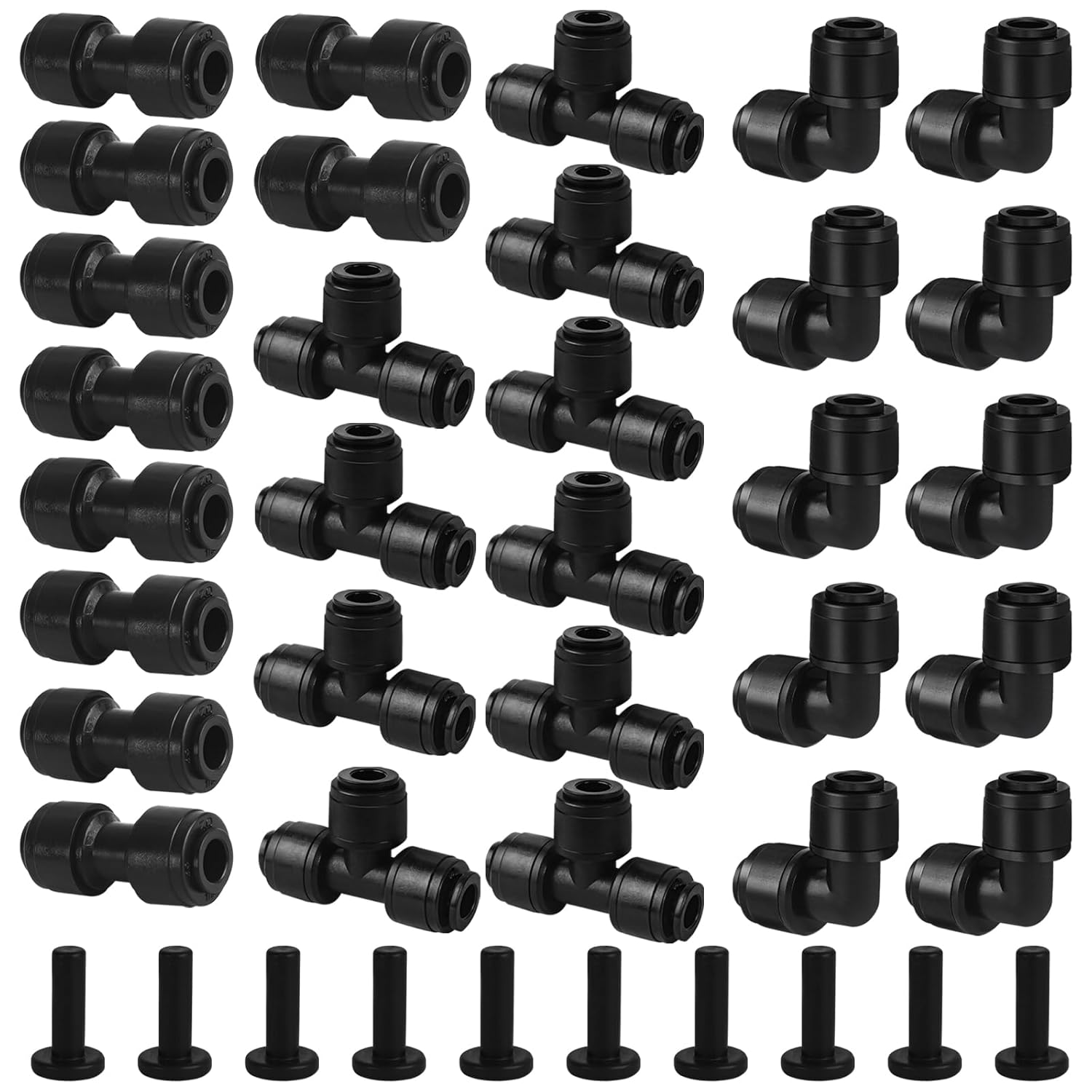 30 Pack 1/4 Inch Drip Irrigation End Plug Fittings - 1/4'' Drip Line ...