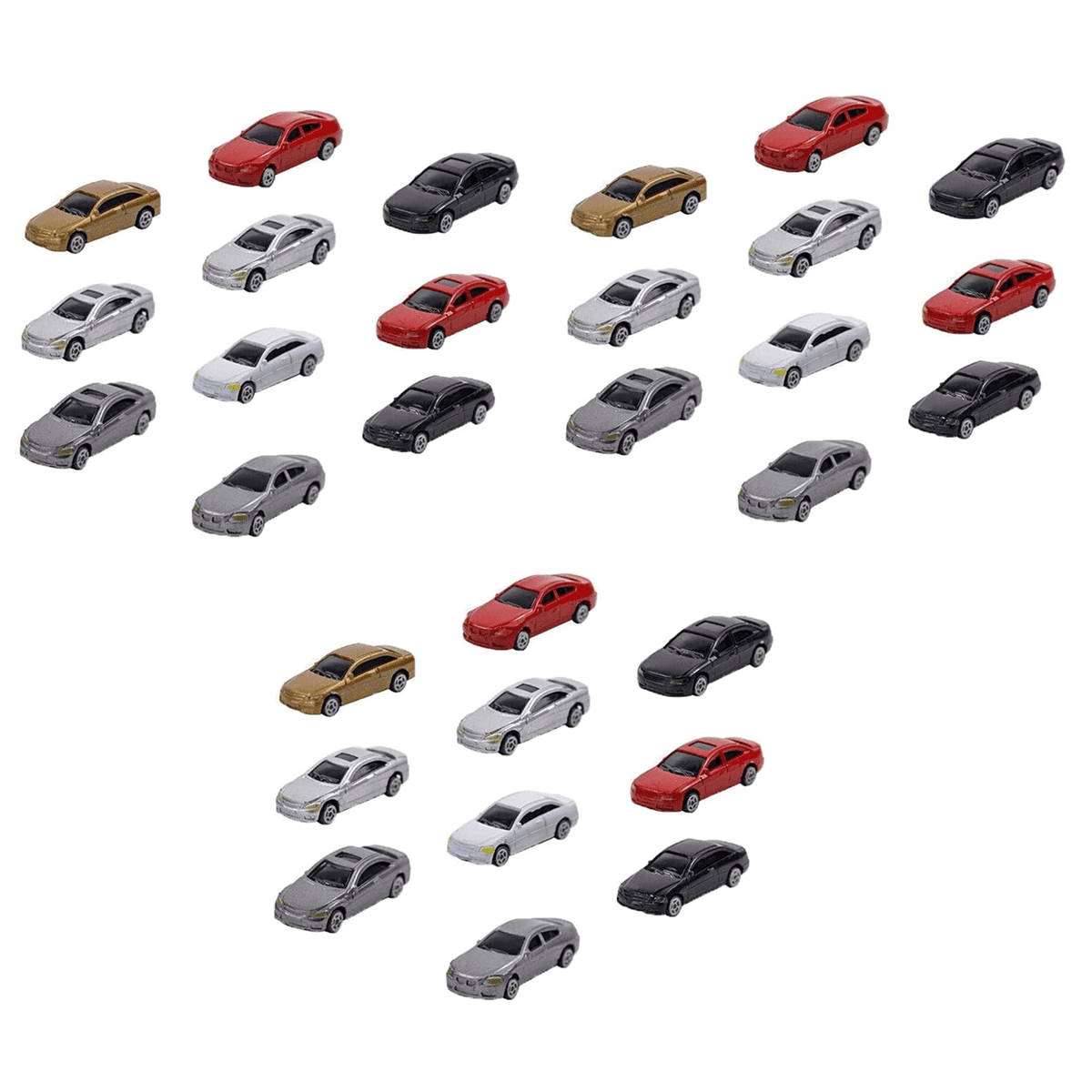 30 Pack 1/87 Mini Model Car Painted Car Models Building Train Scenery ...