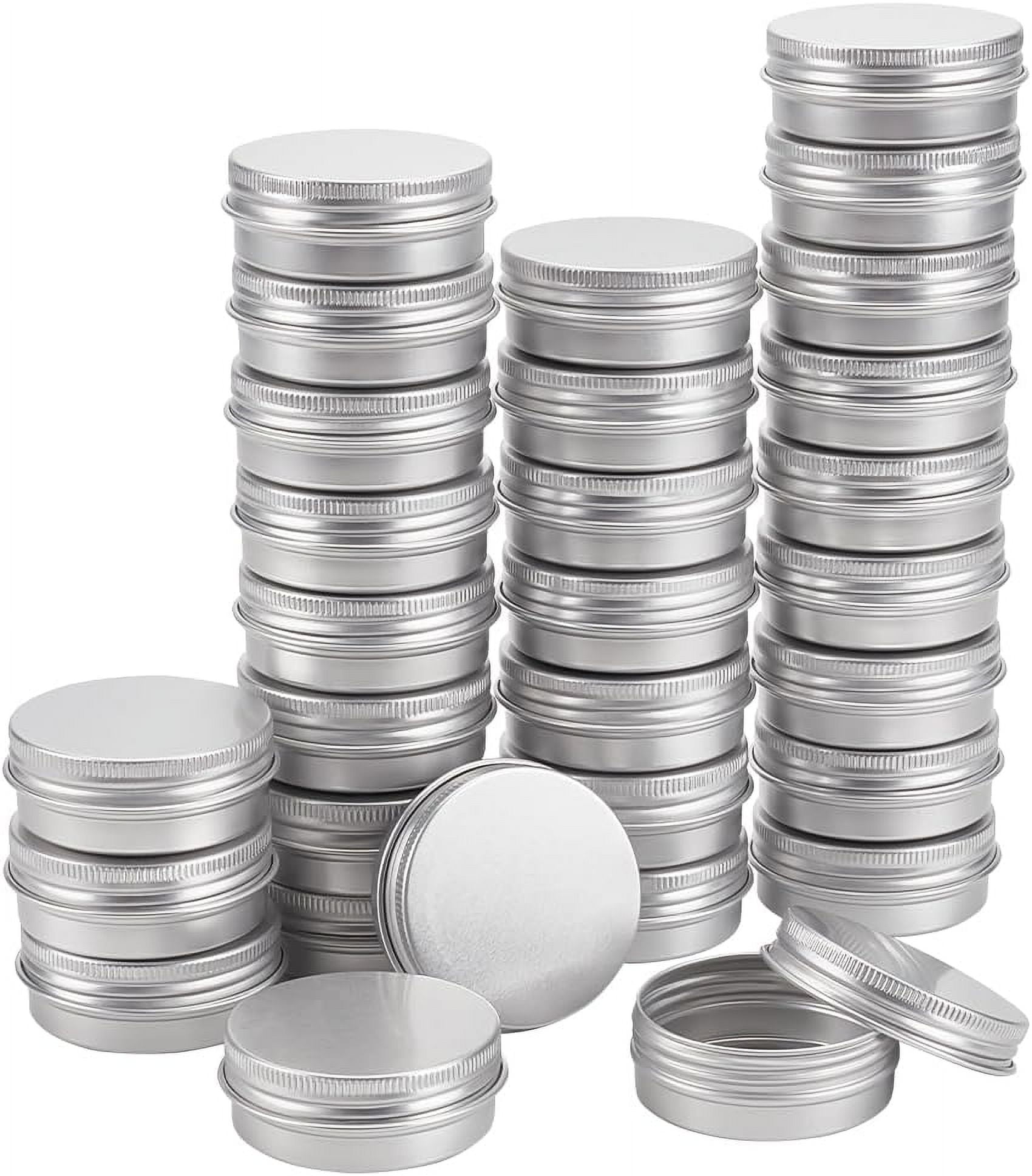 30 Pack 1 OZ Tin Cans Screw Top Round Aluminum Cans Screw Lid ...