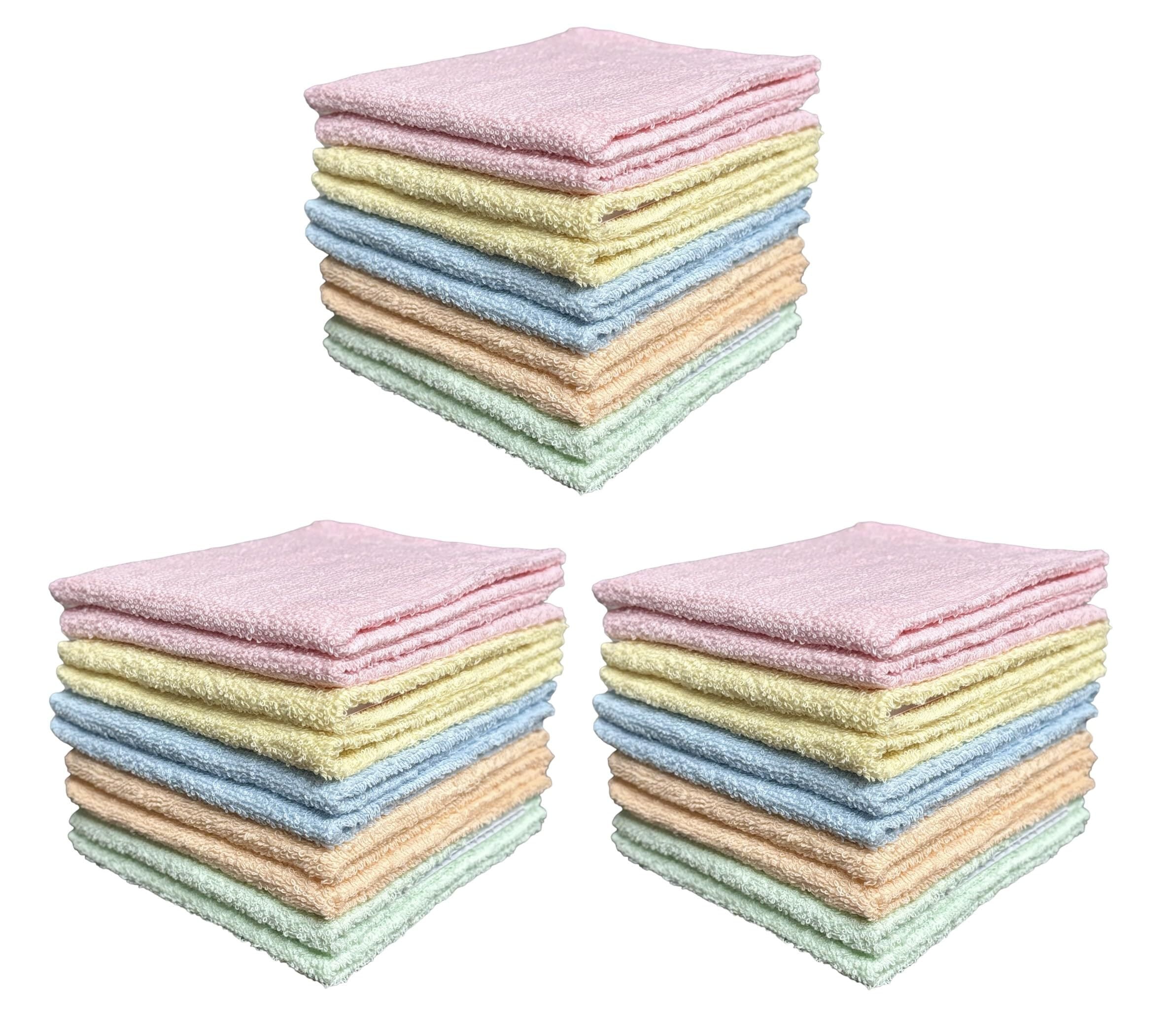 30 Pack, 100% Cotton Wash Cloth, Wash rags Pack, Extra Soft, Highly ...