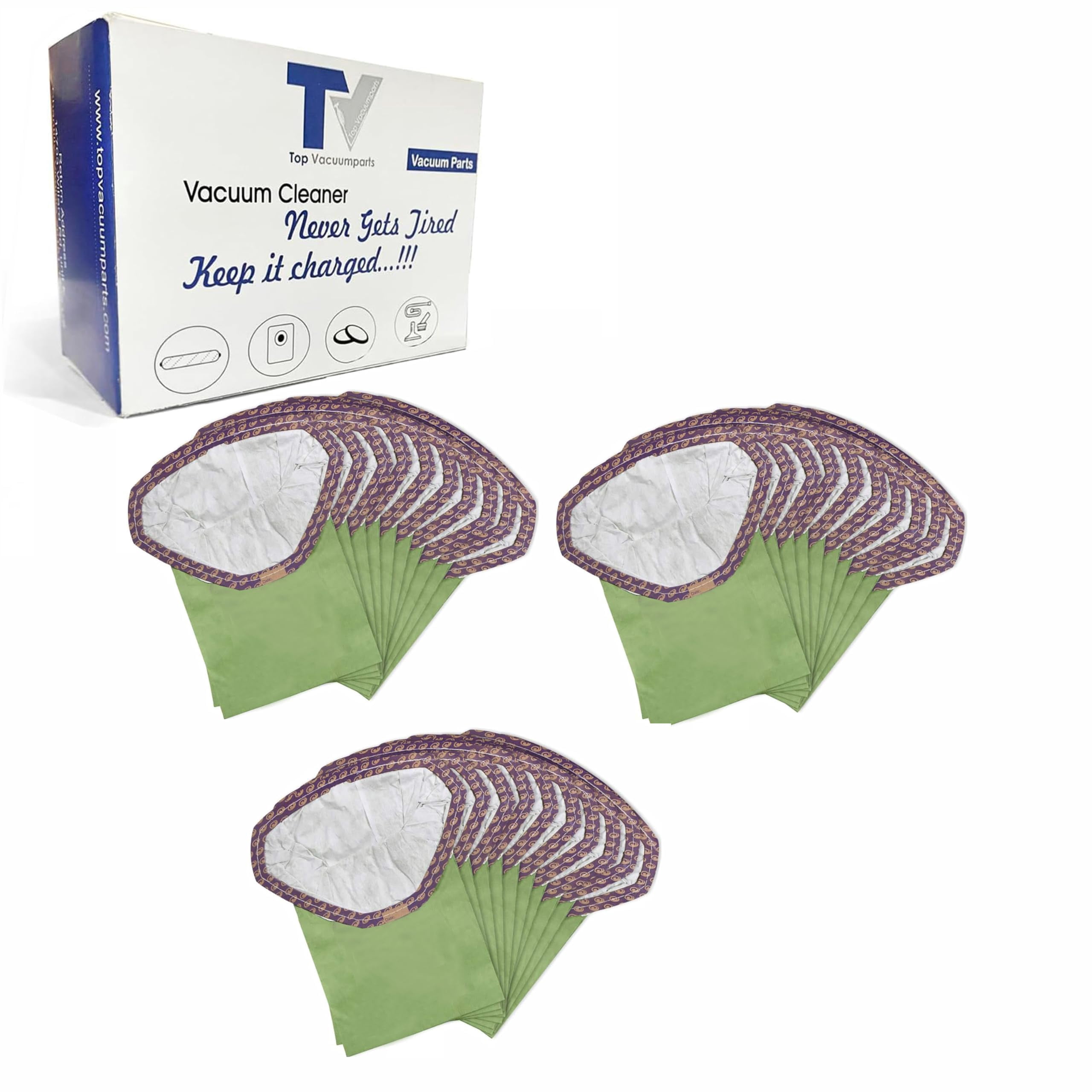 30 Pack 107314 Backpack Vacuum Bags Fit for ProTeam 6 QT Backpack ...
