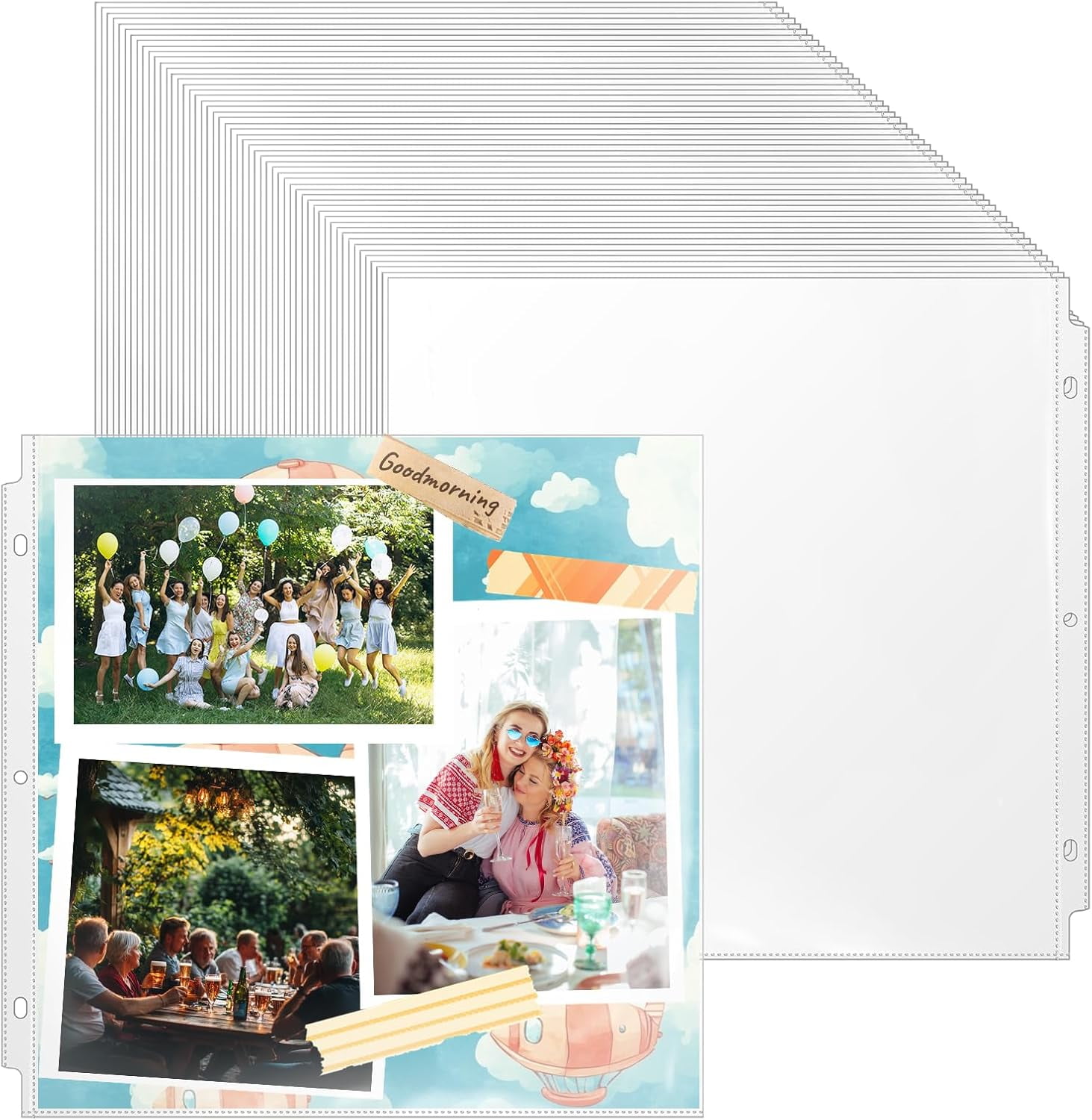 Vmiapxo 30 Pack 12" x Scrapbook Page Protectors, Craft Paper Protective ...
