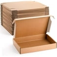 30 Pack 12x8x2 Inches Shipping Boxes, Brown Corrugated Cardboard Mailer Boxes, Medium Mailing ...