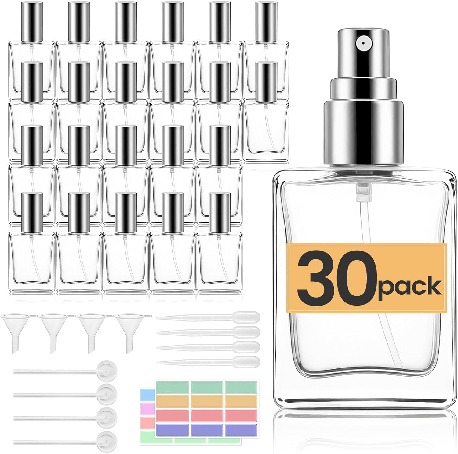 30 Pack 15 ML Glass Perfume Bottles Clear Portable Perfume Spray Bottle ...