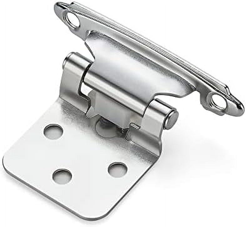 30 Pack (15 Pairs) 1/2" Overlay Cabinet Hinges, Self-Closing Semi ...