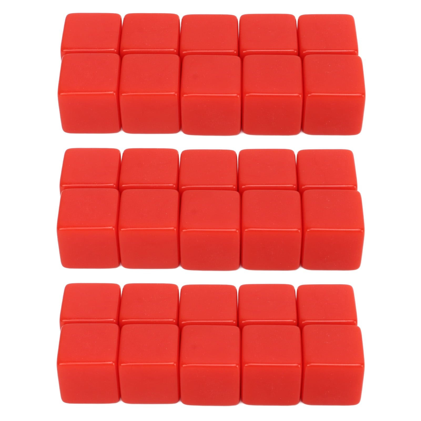 30-Pack 16mm Red Blank-Sided Dice - Perfect Six-Sided Cubes for Writing ...