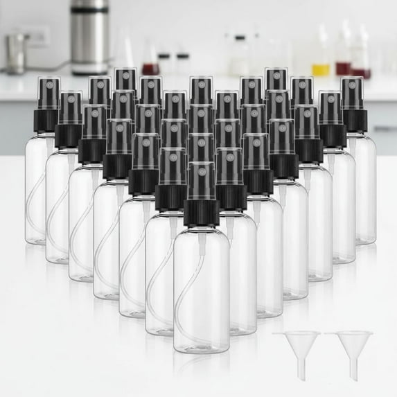 30 Pack 2 oz Fine Mist Mini Clear Spray Bottles with Pump Spray Cap ...