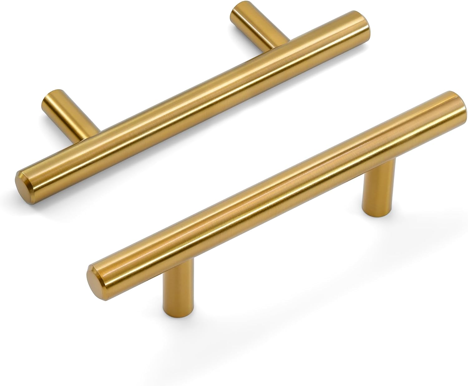 30 Pack | 3 Inch Gold Cabinet Drawer Pull Steel Modern Cabinet Hardware, Euro Bar Pulls Gold ...