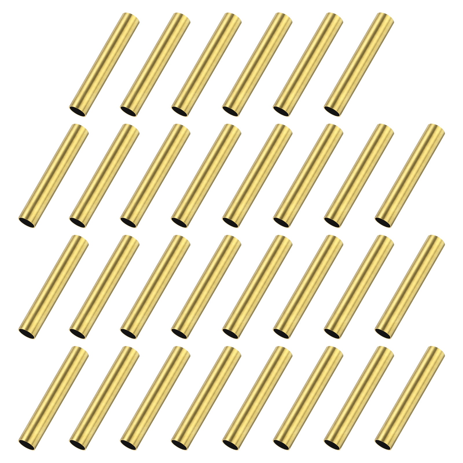 30-Pack 30mm Brass Round Tube, 5mm OD 0.5mm Wall Thickness Short Brass ...