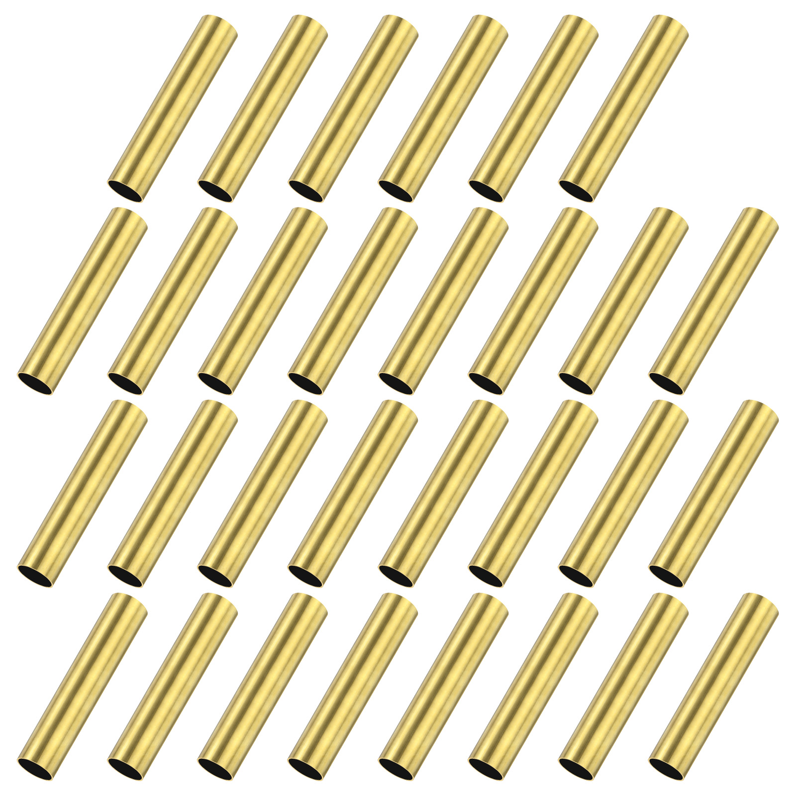 30-Pack 30mm Brass Round Tube, 6mm OD 0.5mm Wall Thickness Short Brass ...