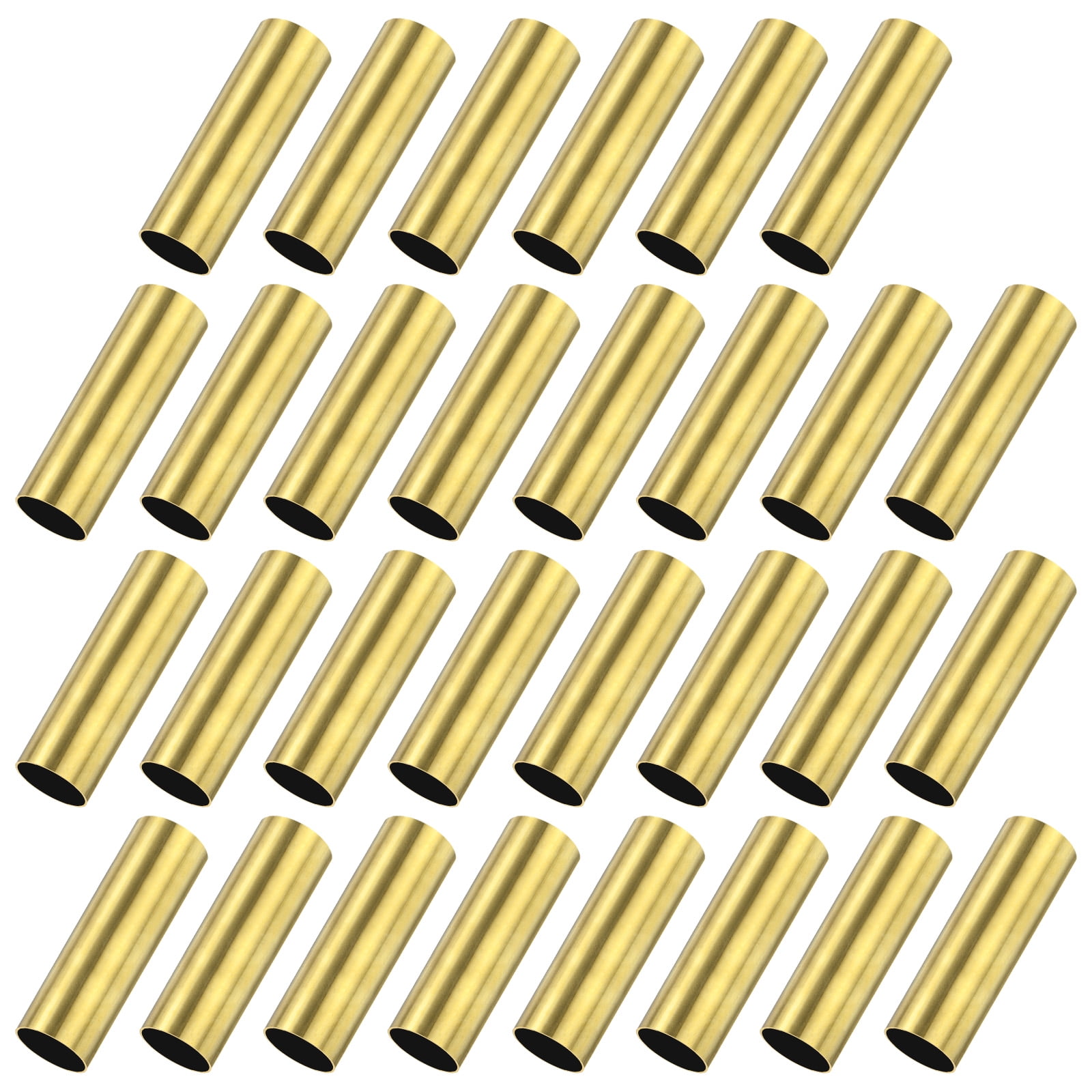 30-Pack 30mm Brass Round Tube, 9mm OD 0.5mm Wall Thickness Short Brass ...