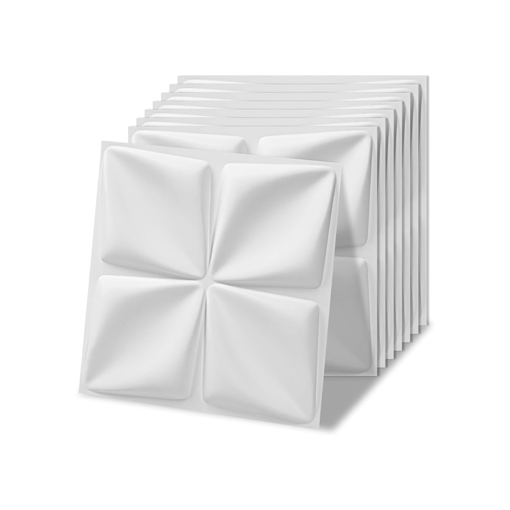 30 Pack 3D Wall Panels for Interior Wall Decor, 11.8''x11.8'' White ...