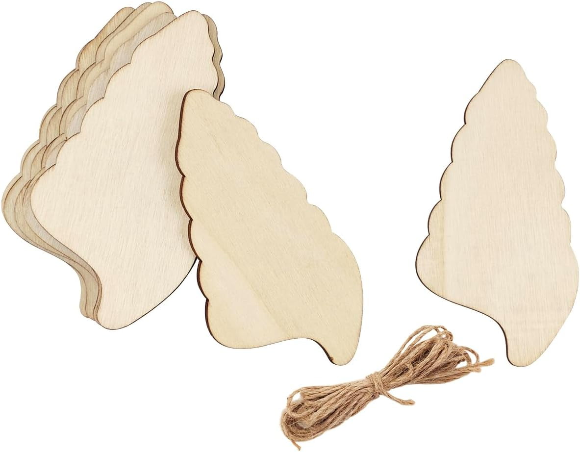 30 Pack 4 Inch Wood Conch Shell Crafts Unfinished Wood Conch Shell ...