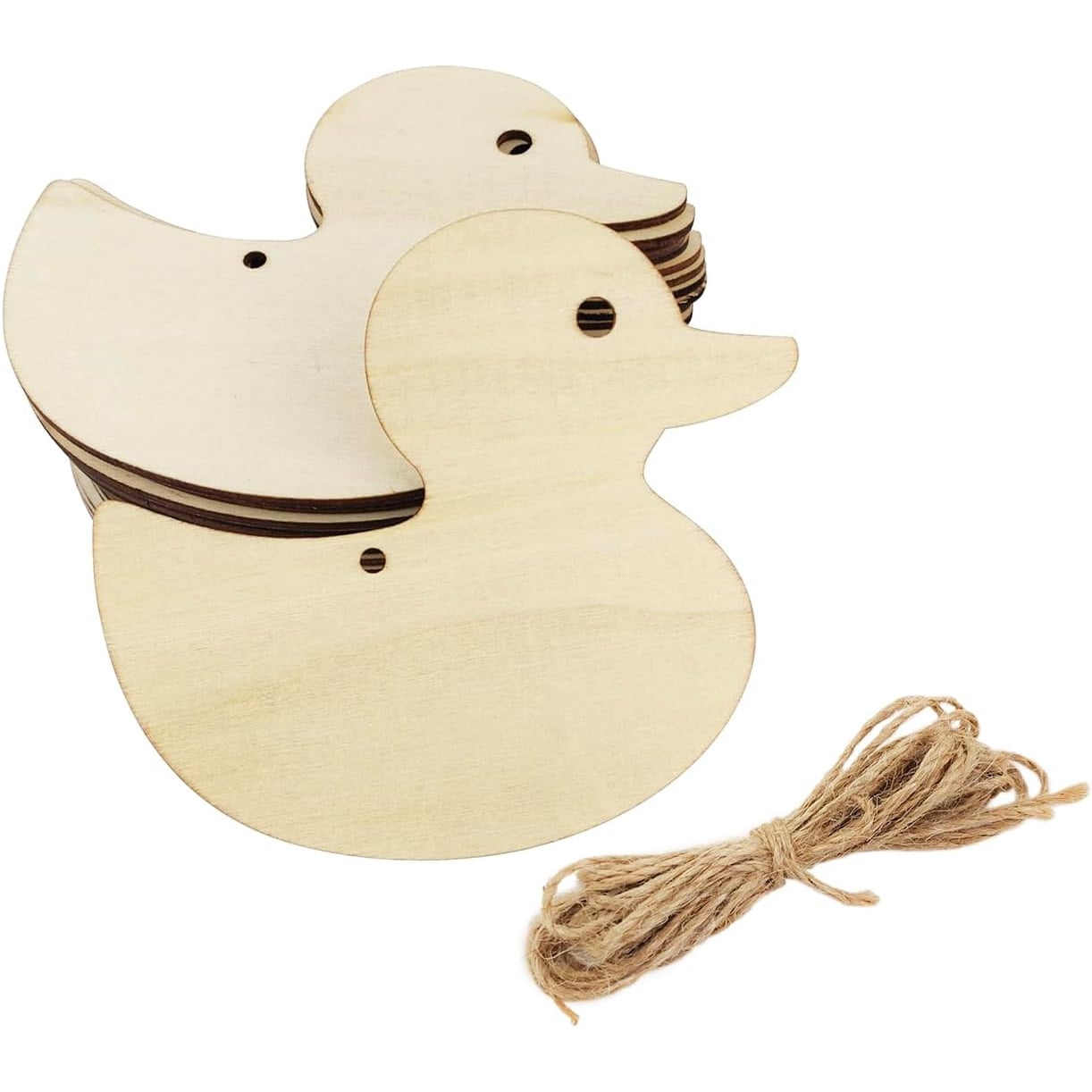 30 Pack 4 Inch Wood Duck Crafts Unfinished Wood Duck Cutouts Wooden ...