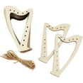 30 Pack 4 Inch Wood Harp Cutouts Unfinished Wooden Harp Hanging ...