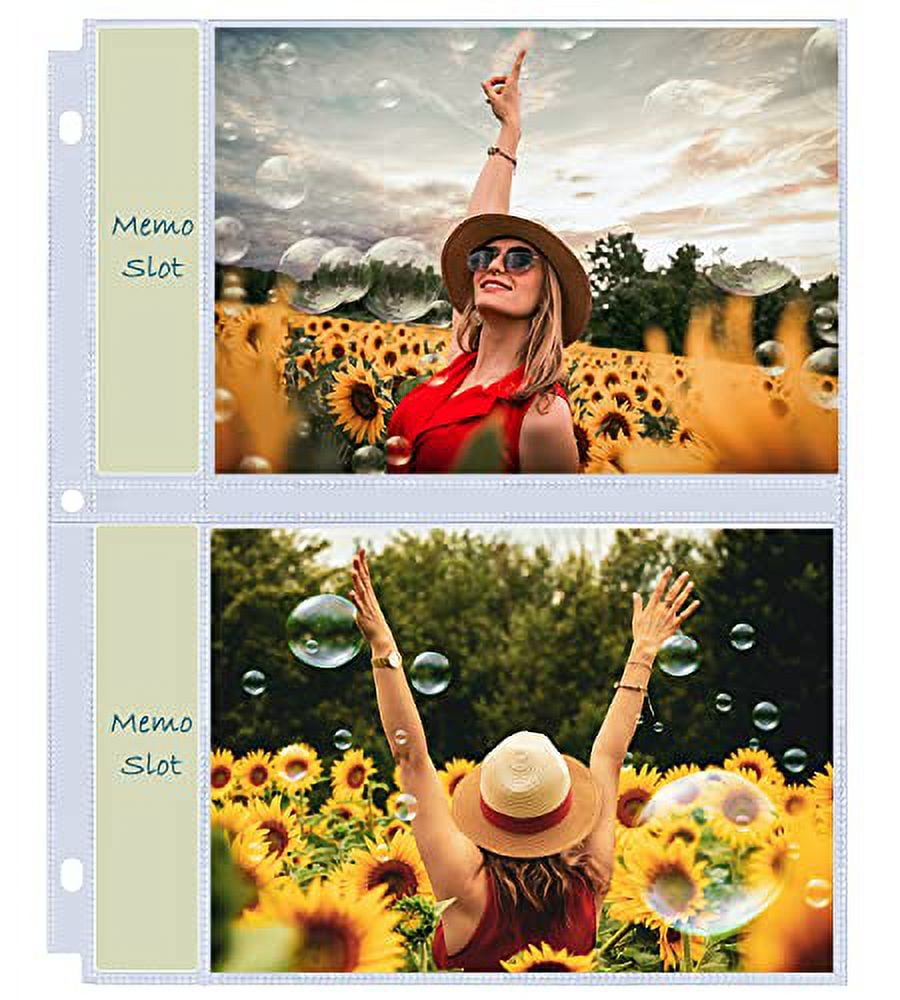 30 Pack 5x7" Photo Album Refill Pages for 3 Ring Binder,Ultra-Clear ...