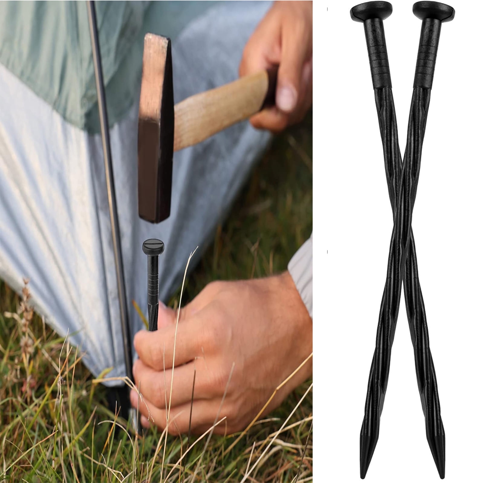 30 Pack 8 Inch Plastic Edging Spikes Nail, Spiral Nylon Landscape ...