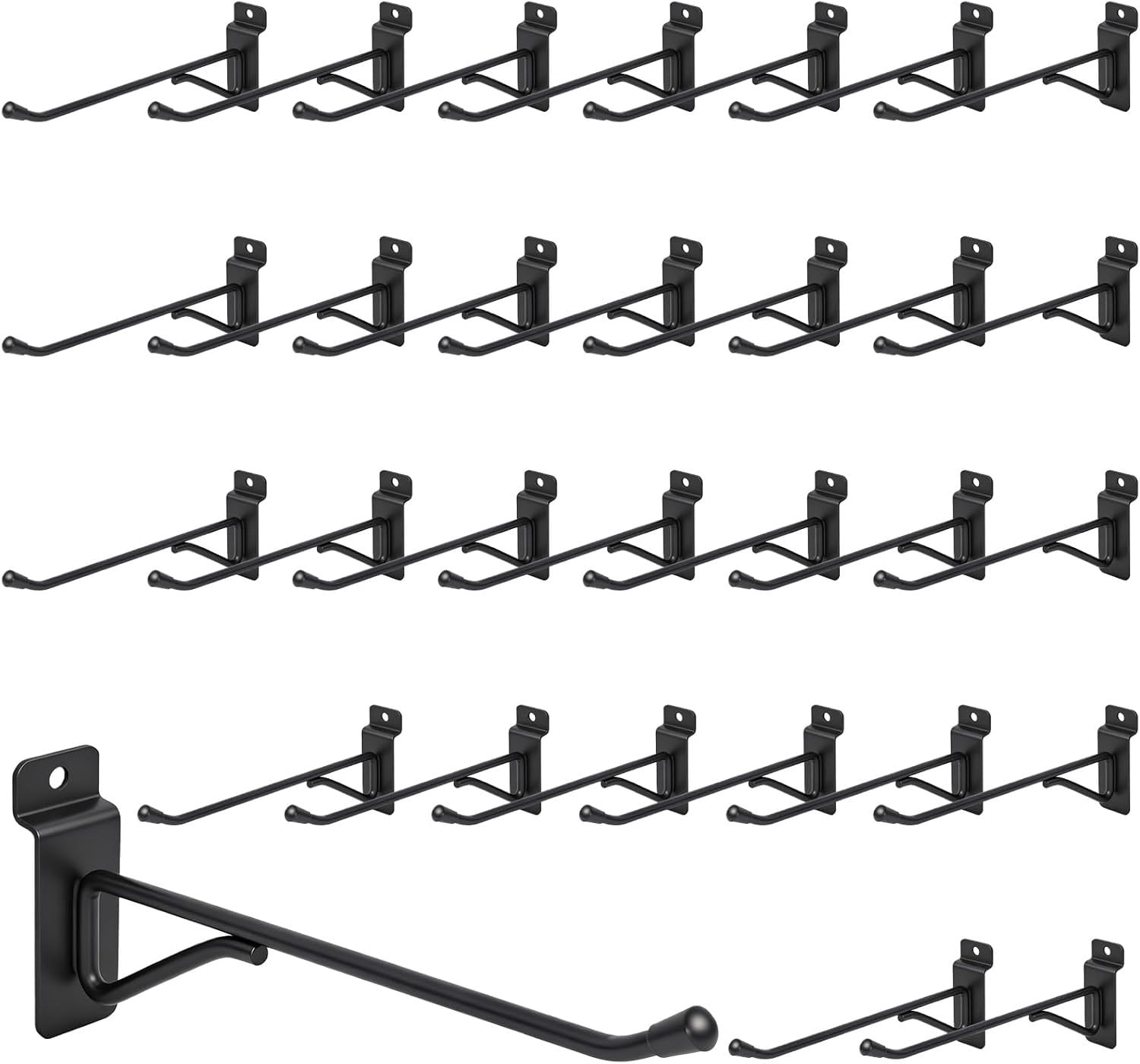 30 Pack 8 Inch Slatwall Hooks, Heavy Duty Slat Wall Hanger, Slat Wall ...