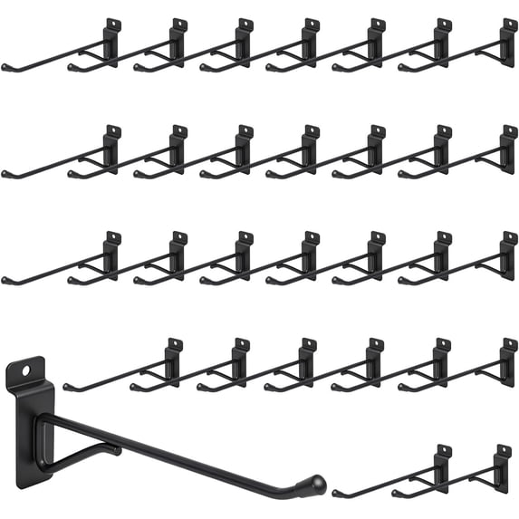 30 Pack 8 Inch Slatwall Hooks, Heavy Duty Slat Wall Hanger, Slat Wall ...