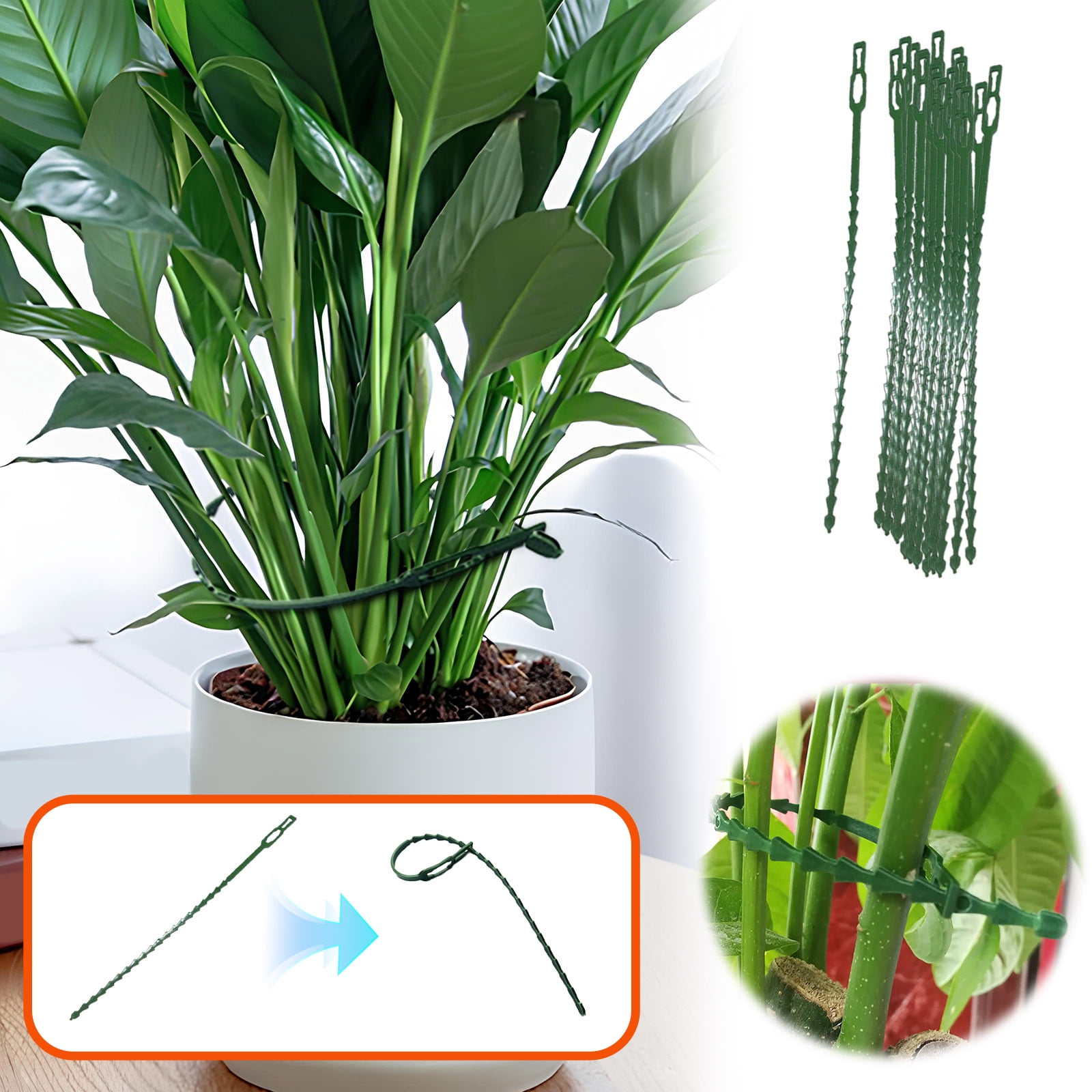 30-Pack 9-Inch Adjustable Garden Plant Ties for Flowers Vegetables ...