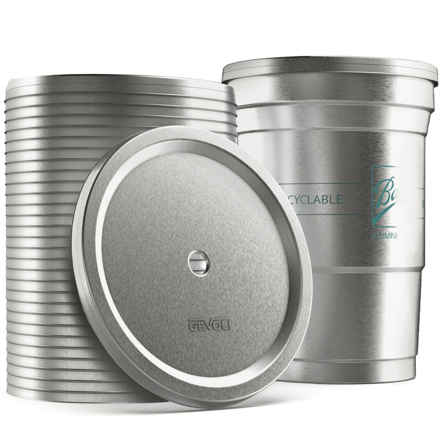 30-Pack Aluminum Lids with Straw Hole, Fits the 20oz Aluminum Ball ...