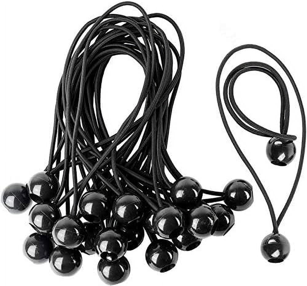 30 Pack Ball Bungee, 6'' Premium Tarp Bungee Cords | Heavy Duty Weather ...