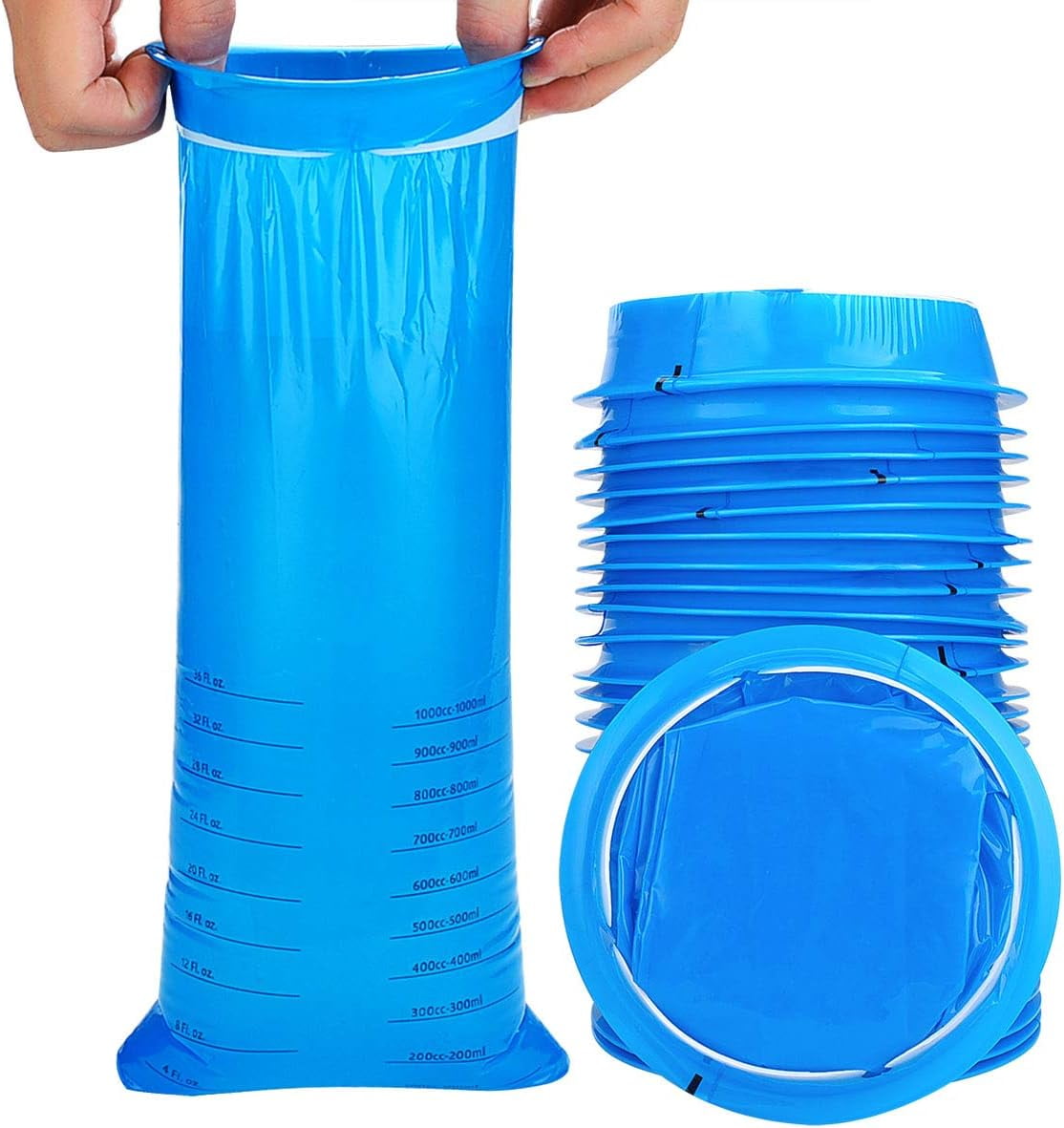 30 Pack Disposable Barf Bags, 1000ml High Density Vomit Bags for ...