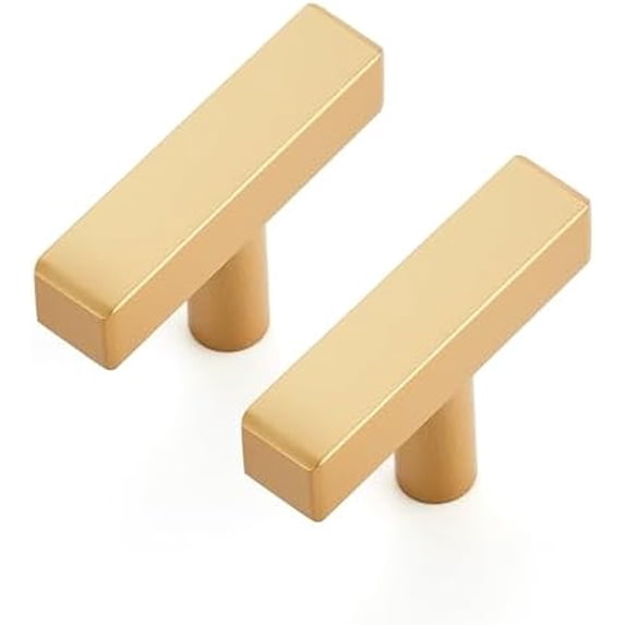 30 Pack Brass Single Hole Champagne Gold Handles Square Cabinet ...