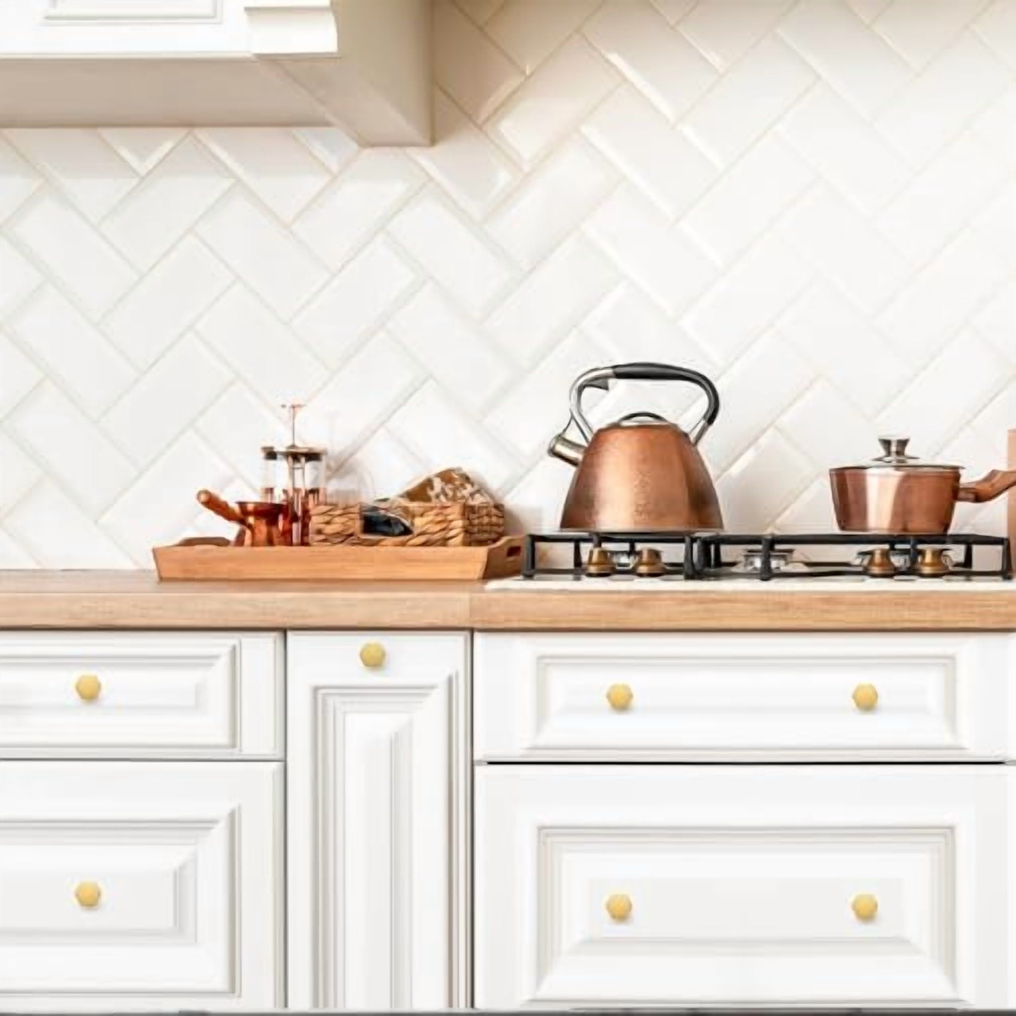 30 Pack Brushed Brass Solid Kitchen Cabinet Knobs Zinc Alloy Door Knobs ...