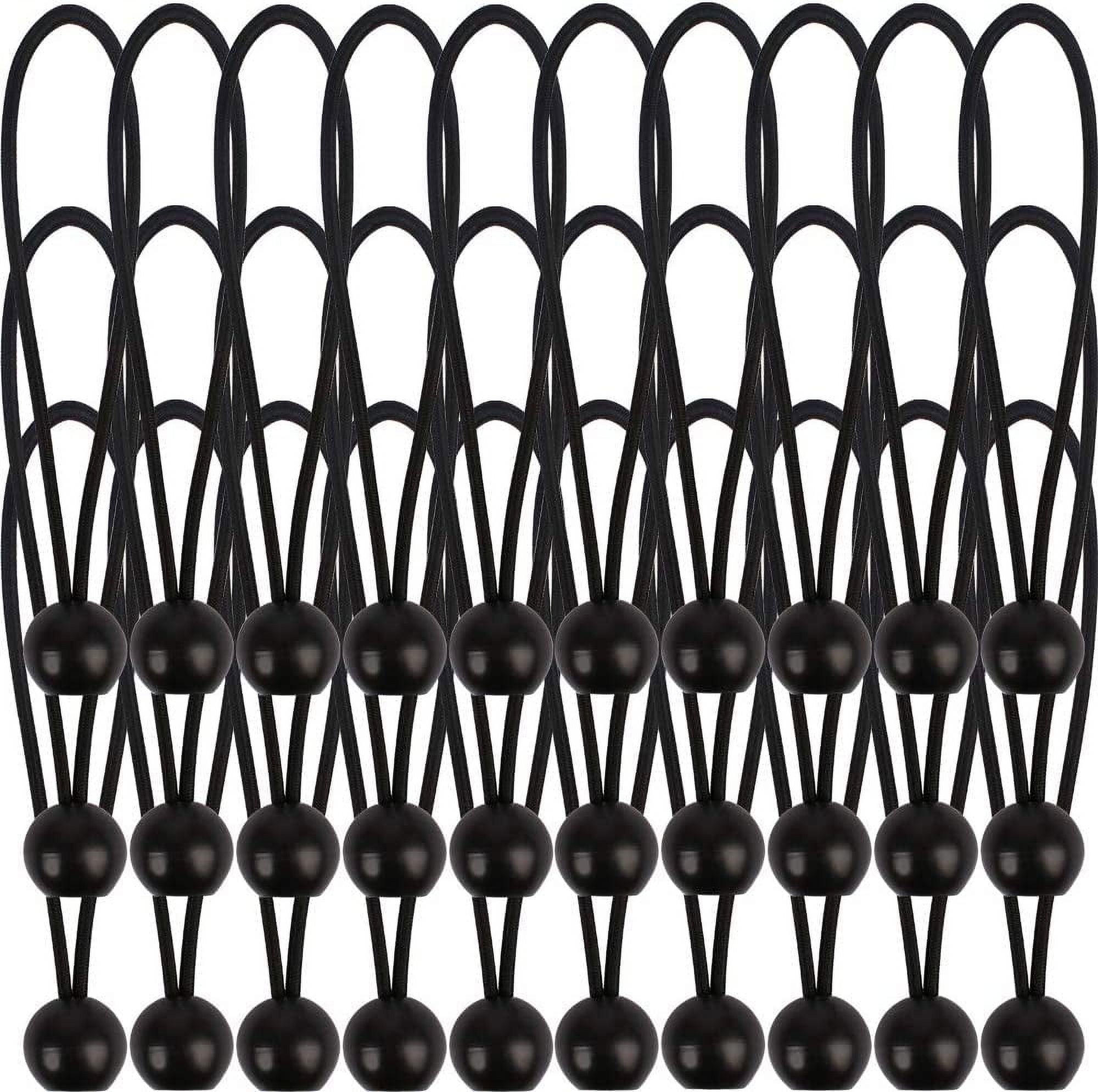 30 Pack Bungee Balls 9Inches Black Ball Bungee Heavy Duty Heavyweight ...