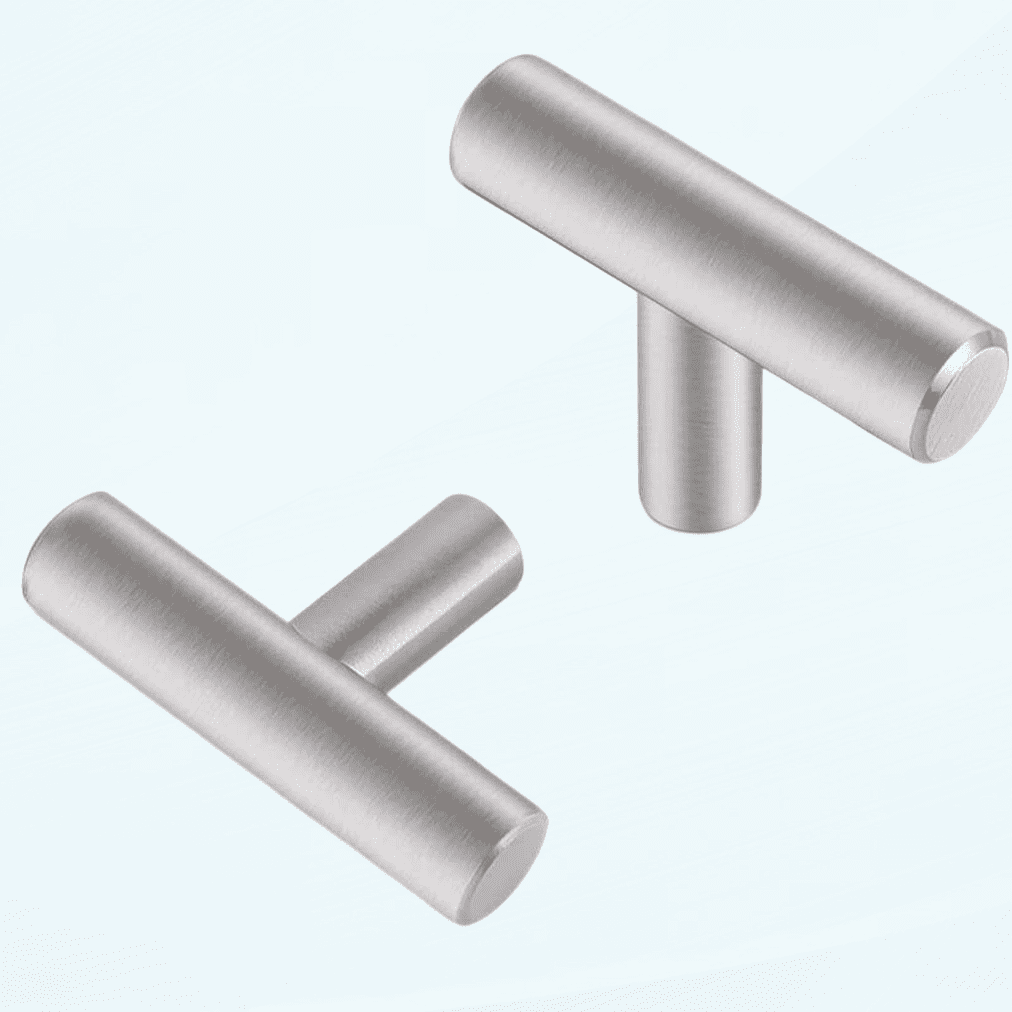 30 Pack Cabinet Knobs Drawer Pulls Brushed Nickel Furniture Hardware - T Bar Euro Style Nickel ...