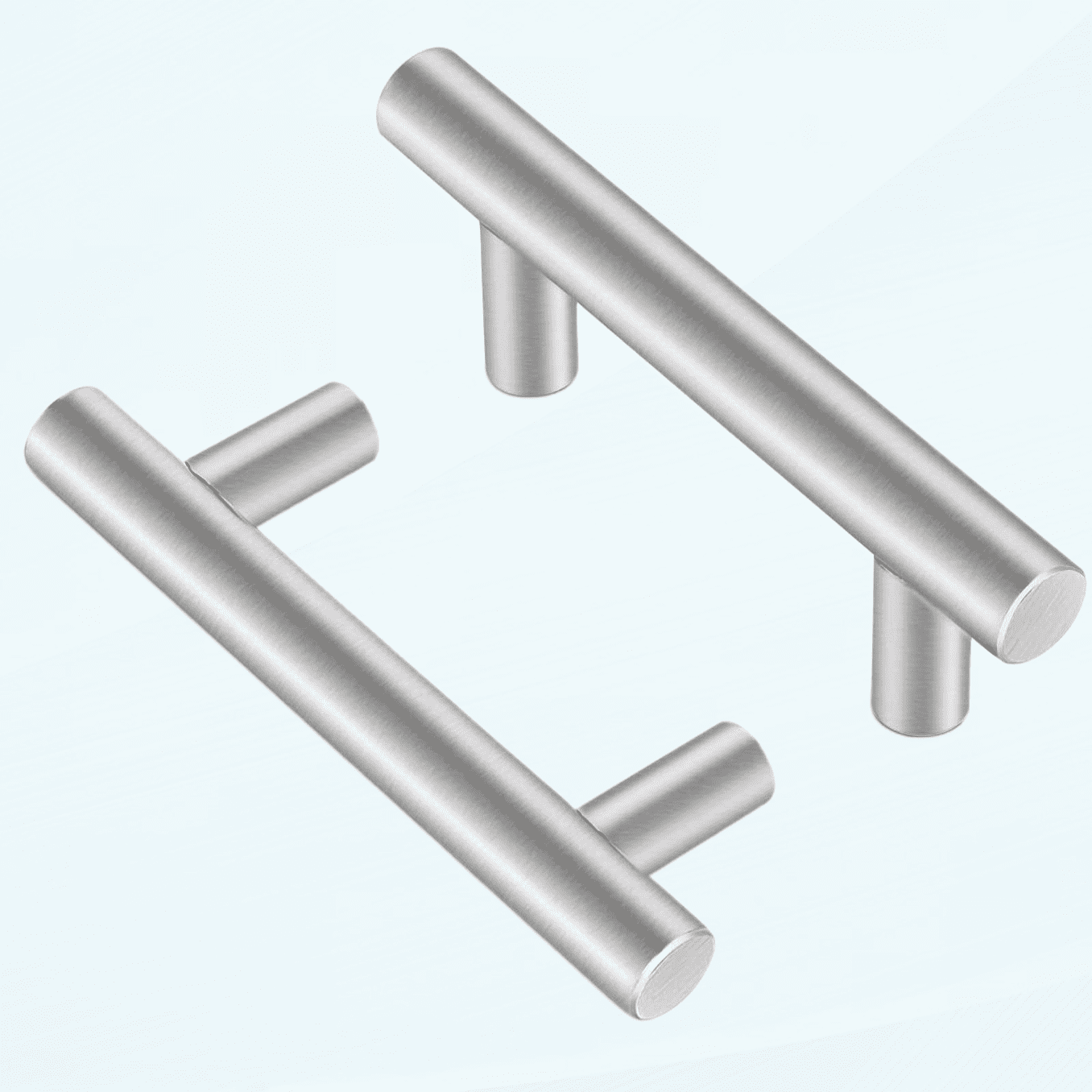 30 Pack Cabinet Pulls Satin Nickel 2-1/2 inch Hole Center T Bar Cabinet ...