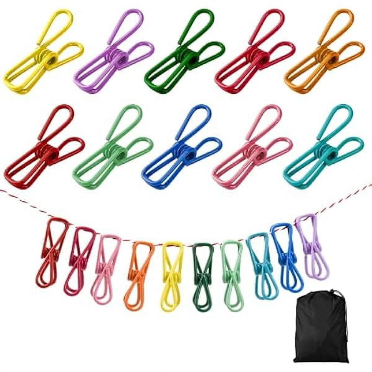 30 Pack Chip Clips Bag Clips, Metal Clip for Food Bag, PVC Coated Clips ...