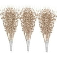 30-Pack Christmas Picks and Sprays Champagne Gold Artificial Glitter ...