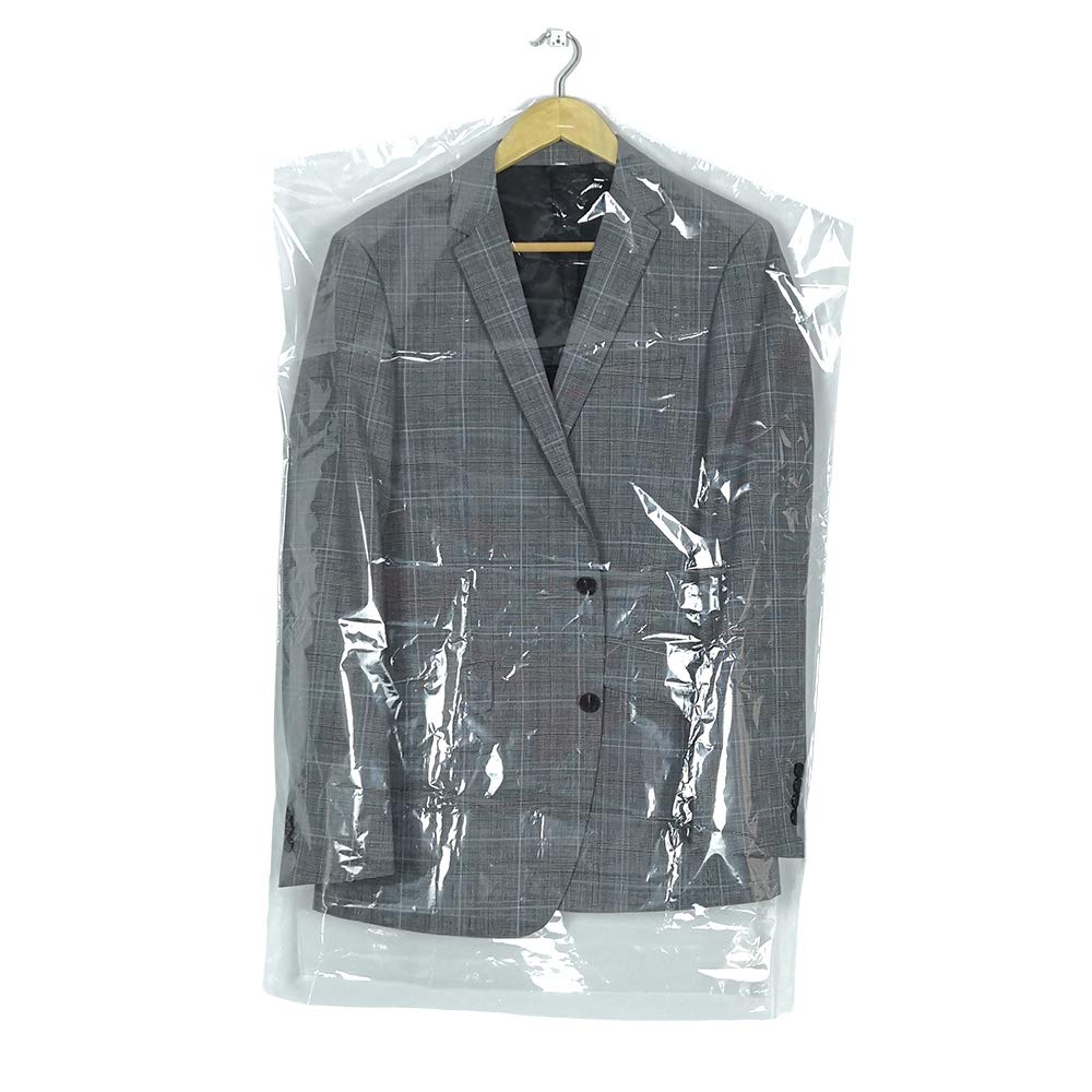 30 Pack Clear Plastic Clothes Covers 35.4inch Dry Cleaning Hanging Dust ...