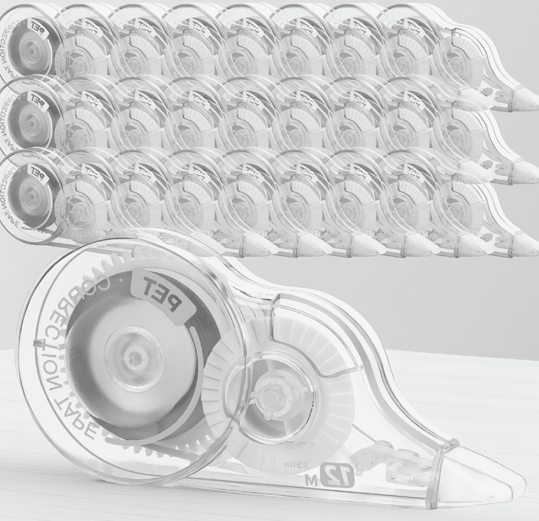 30 Pack Correction Tape, 0.2 in Wide, 39.4 Ft Each, -Resistant, White ...