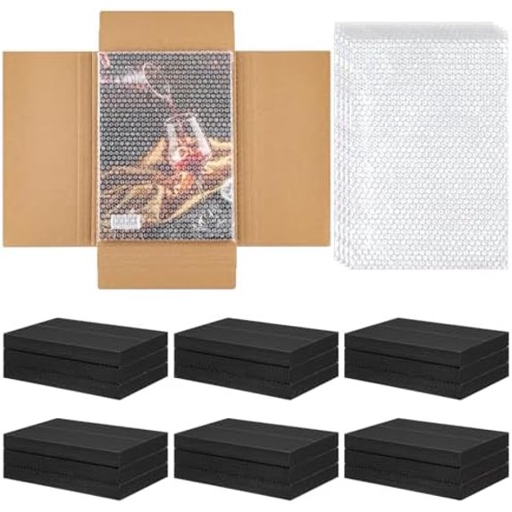 30 Pack Corrugated Comic Book Mailers with 30 Bubble Bags, Comic Book ...